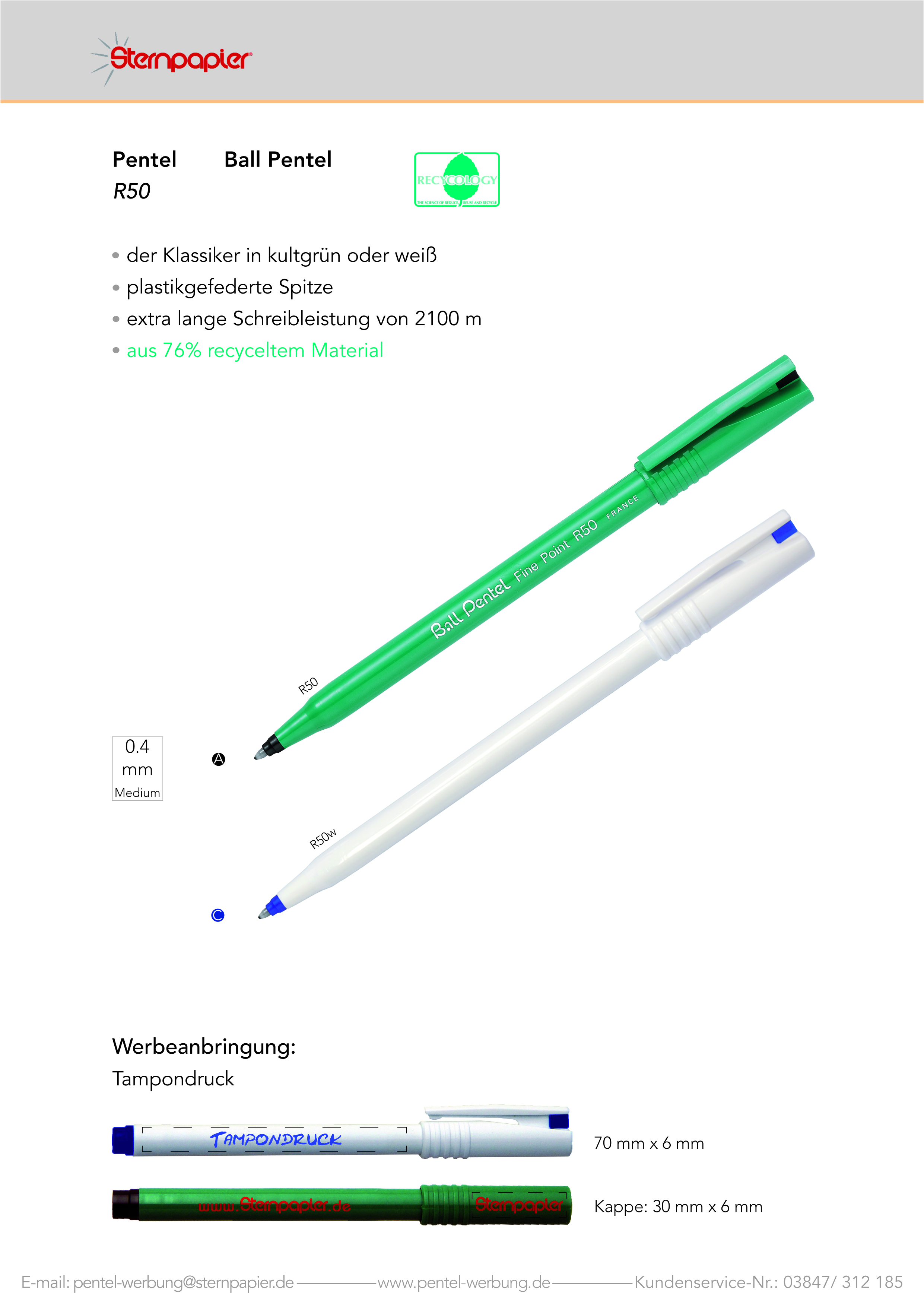 Ball Pentel Tintenroller R50