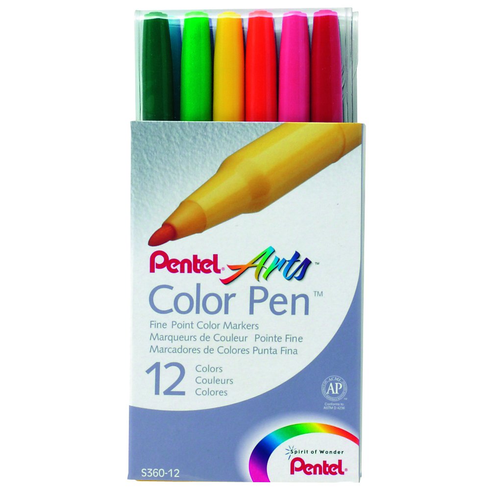 Pentel Faserschreiber Color Pen 12er Set