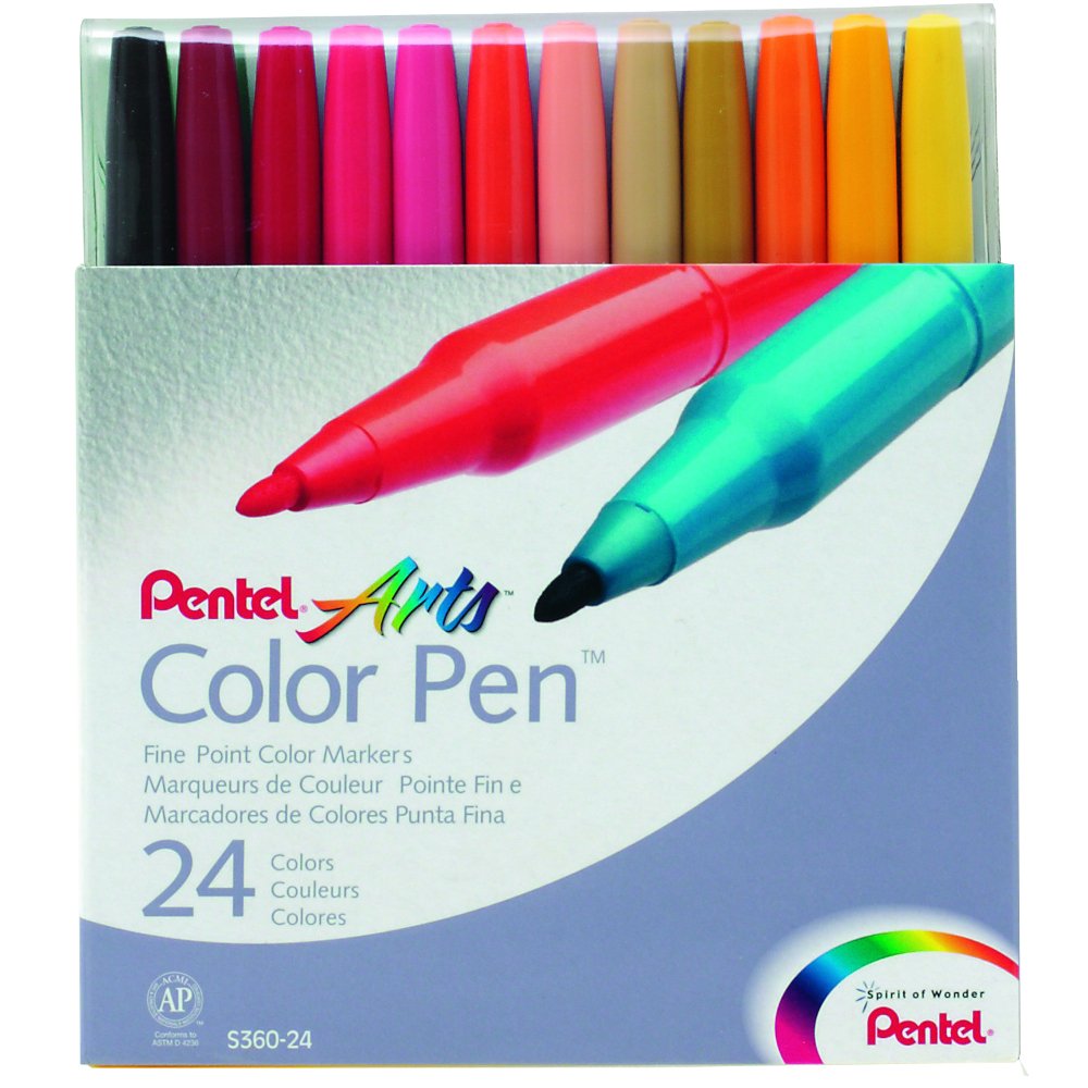 Pentel Faserschreiber Color Pen 24er Set