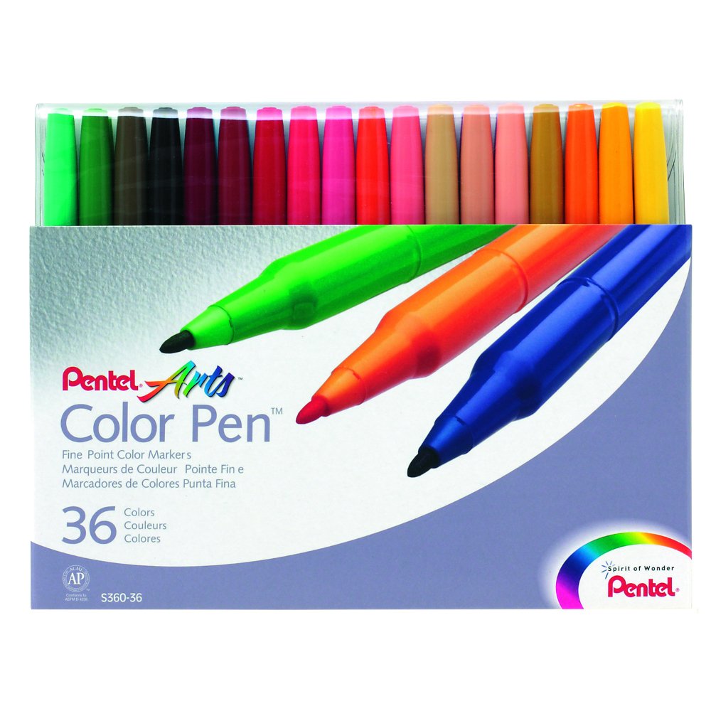 Pentel Faserschreiber Color Pen 36er Set
