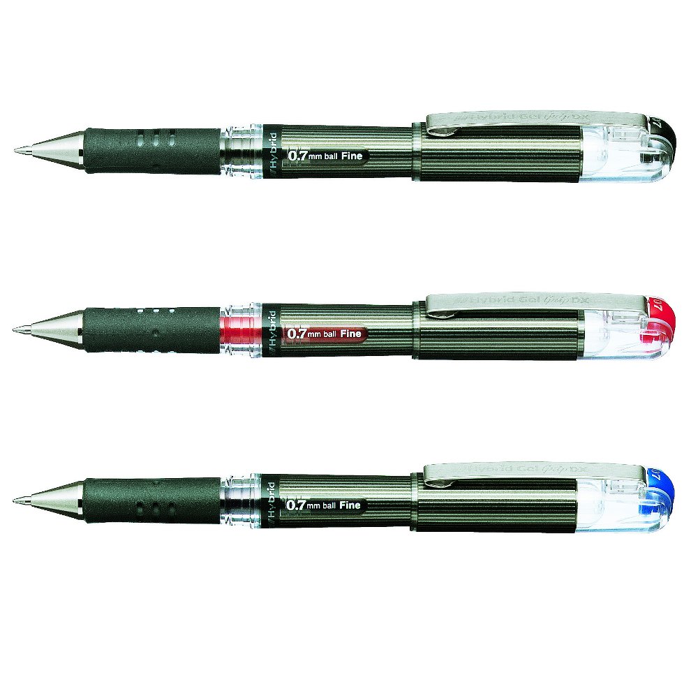 Pentel Hybrid Gel Grip DX Tintenroller K227 mit schmaler Spitze